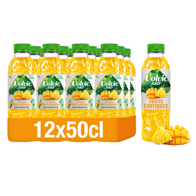 Volvic Juicy Eau minérale naturelle aux fruits exotiques Juicy 50 cl PET