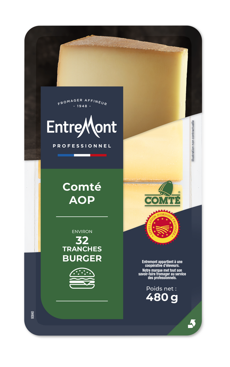 EntreMont PROFESSIONNEL Comté en tranches AOP 480 g Professionnel