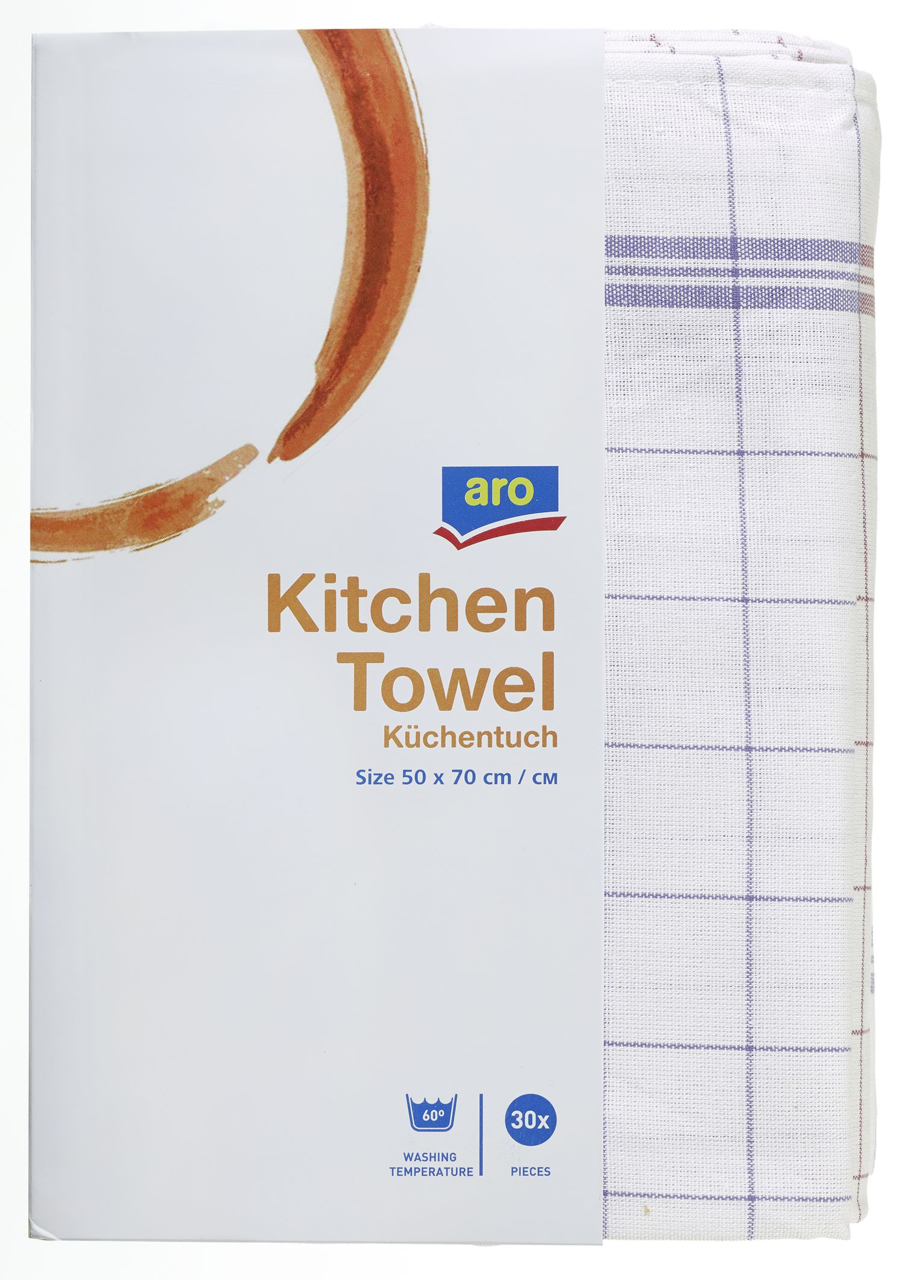 aro Torchon blanc bleu et rouge 50 x 70 cm x 30