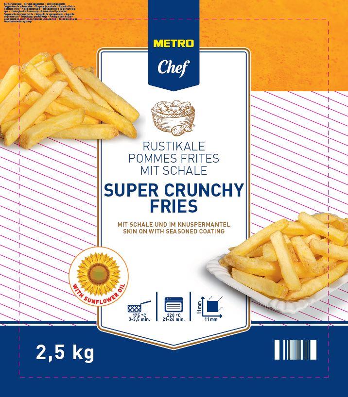 METRO Chef Frites Super Crunchy sachet 2.5 kg