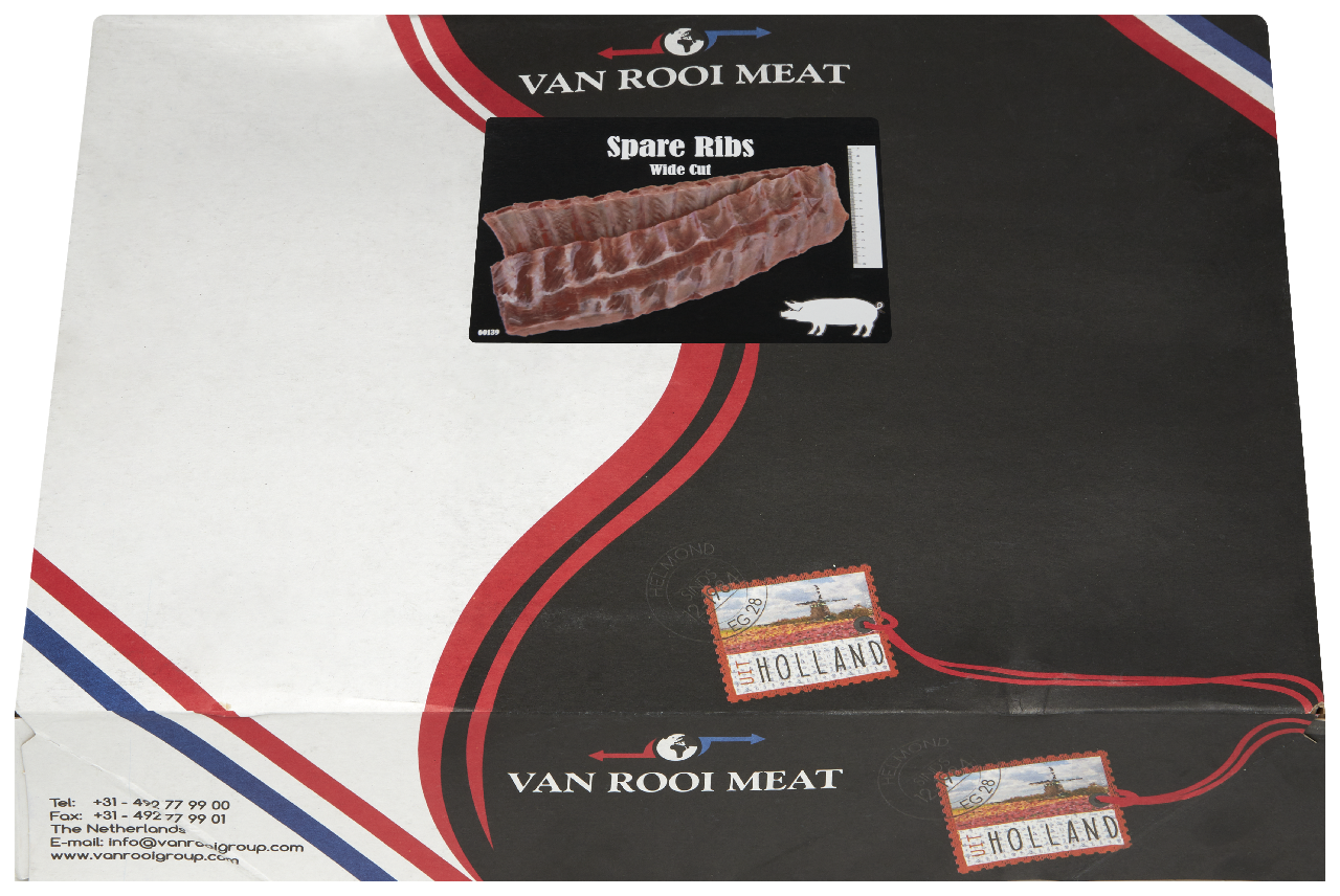 Van Rooi Meat Wide cut spareribs diepvries 5 kg