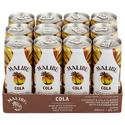 Malibu - Cola premixed 12 x 250 ml