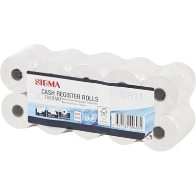 SIGMA rolka kasowa termiczna bez BPA, 57mm x 25m 10 sztuk