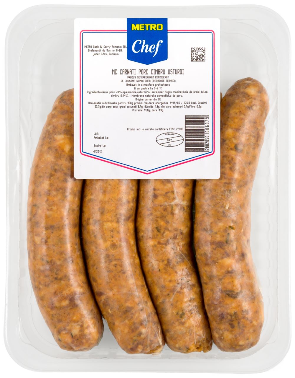 METRO Chef Carnati Porc cu Cimbru si Usturoi