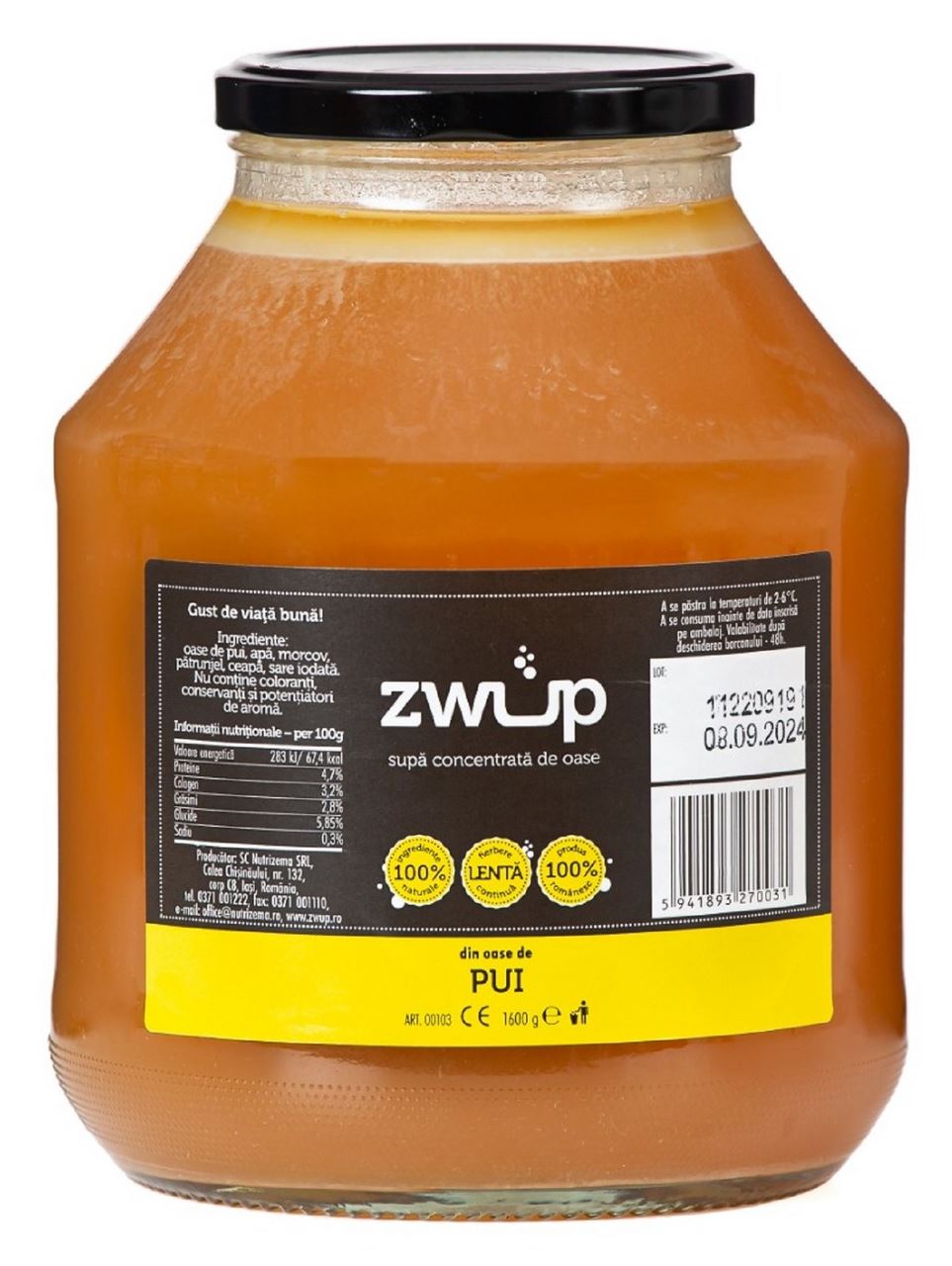 ZWUP Supa Concentrata din Oase de Pui 1,7 L