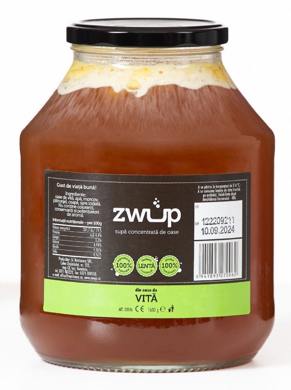 ZWUP Supa Concentrata din Oase de Vita 1,7 L