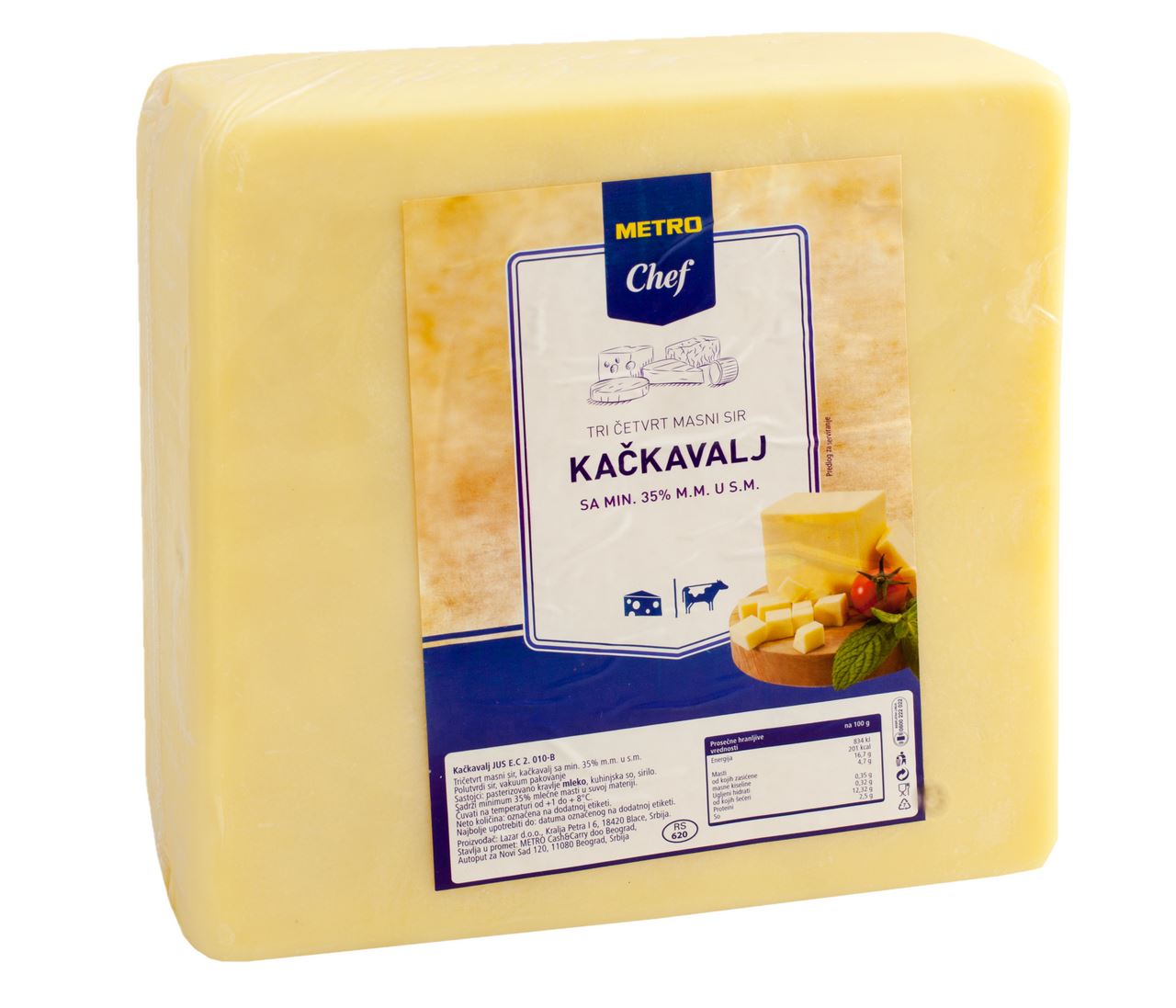 METRO Chef Sir kačkavalj 35%mm 6 kg