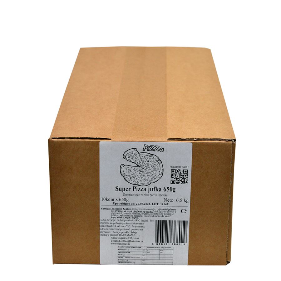 Time for TASTE Smrznuto testo super pica jufke 650 g X 10 kom, 6,5 kg