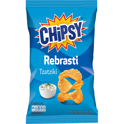 CHIPSY Čips rebrasti tzatziki 140 g kesa