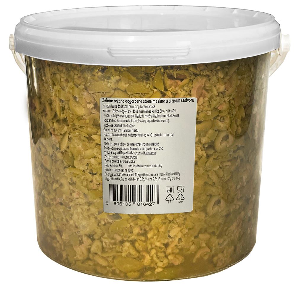 Libero Masline zelene rezane 6 kg