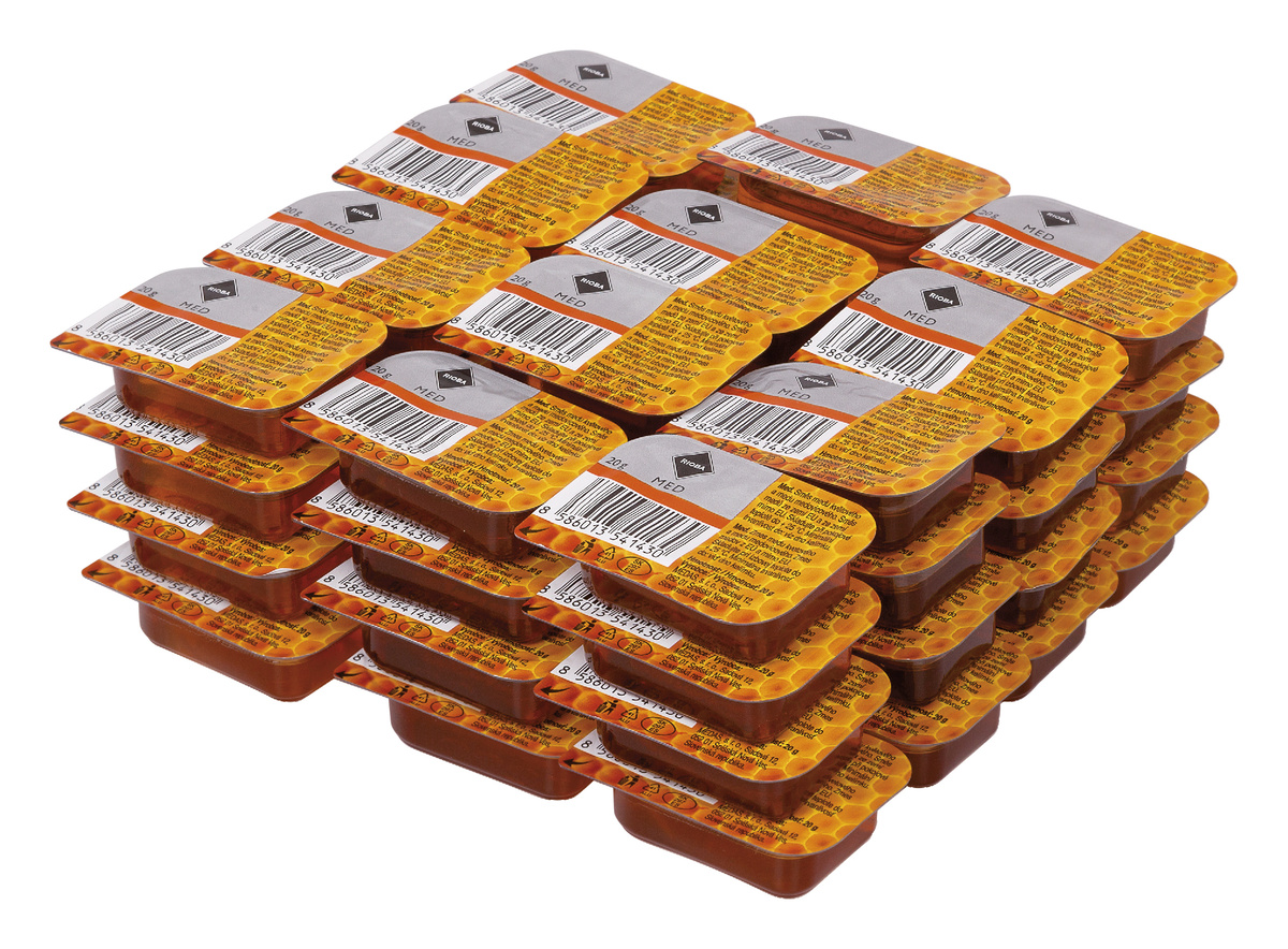 RIOBA Med zmiešaný 48 x 20 g - Med, Džemy, medy, čoko nátierky, Trvanlivé