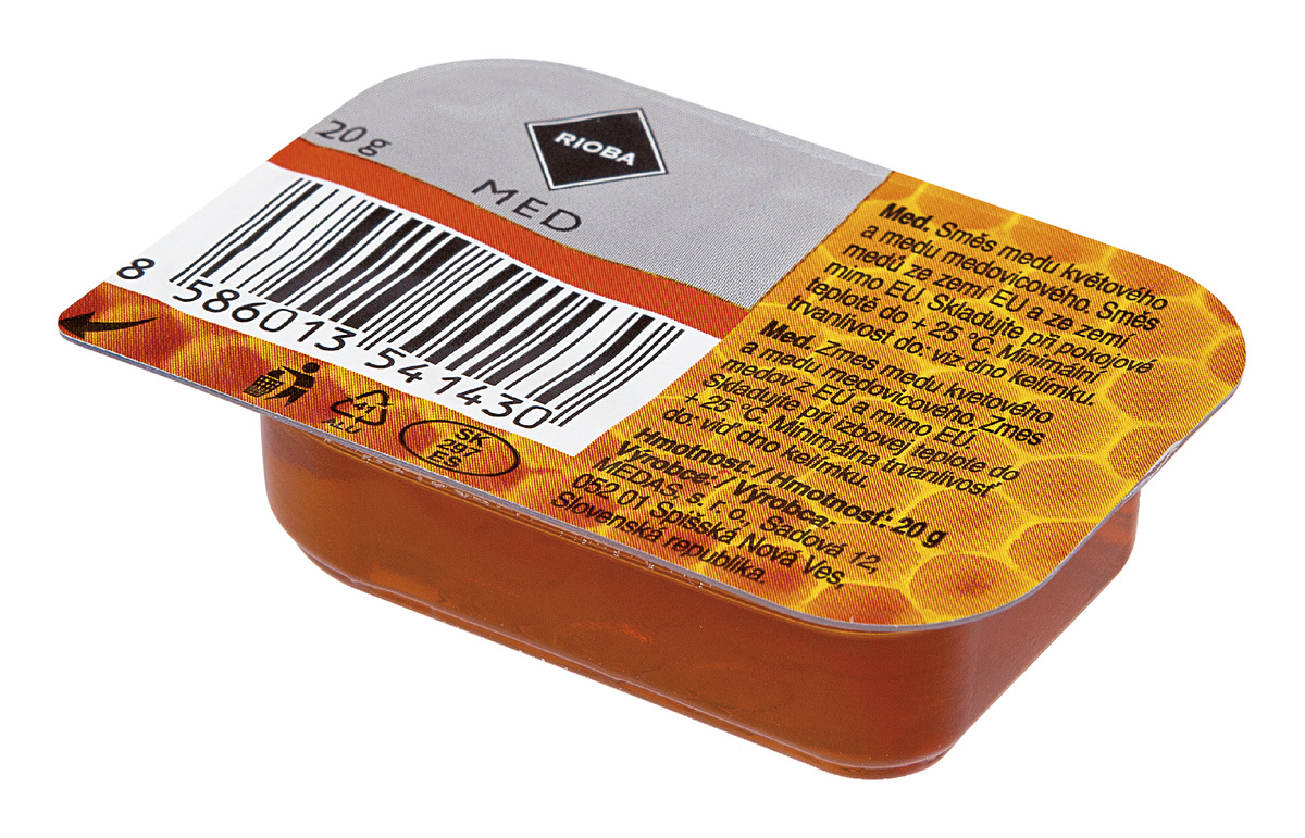 RIOBA Med zmiešaný 48 x 20 g - Med, Džemy, medy, čoko nátierky, Trvanlivé