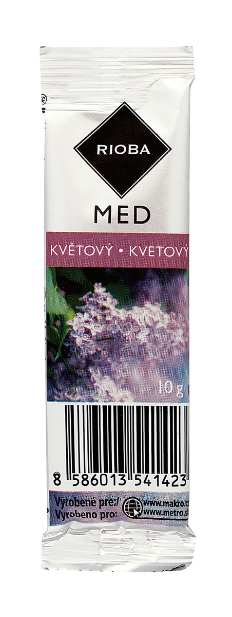 RIOBA Med kvetový 60 x 10 g - Med, Džemy, medy, čoko nátierky, Trvanlivé