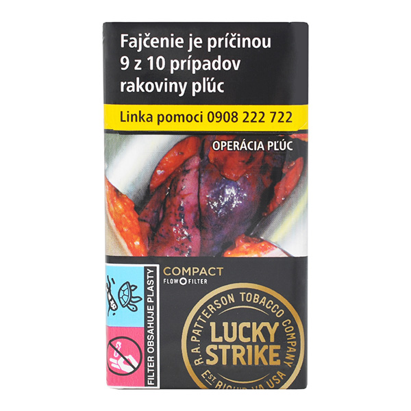 LUCKY STRIKE Compact Fl. Filter Black king size 20 ks KC 5,10 10 kr ...