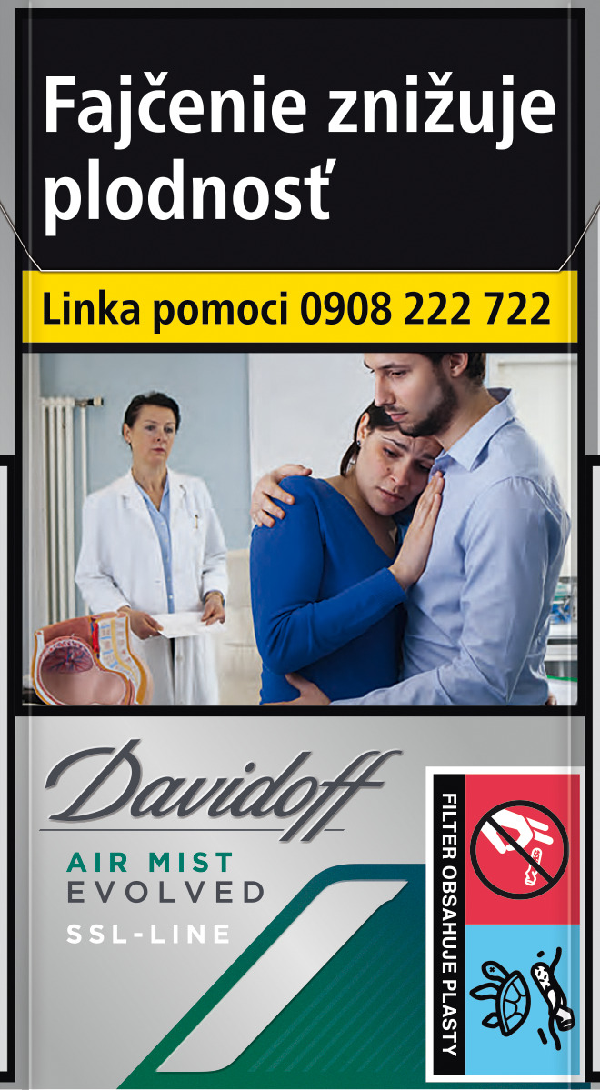 Davidoff Evolved Air Mist s.slims box 20 ks KC 5,20 10 krab. kolok K ...