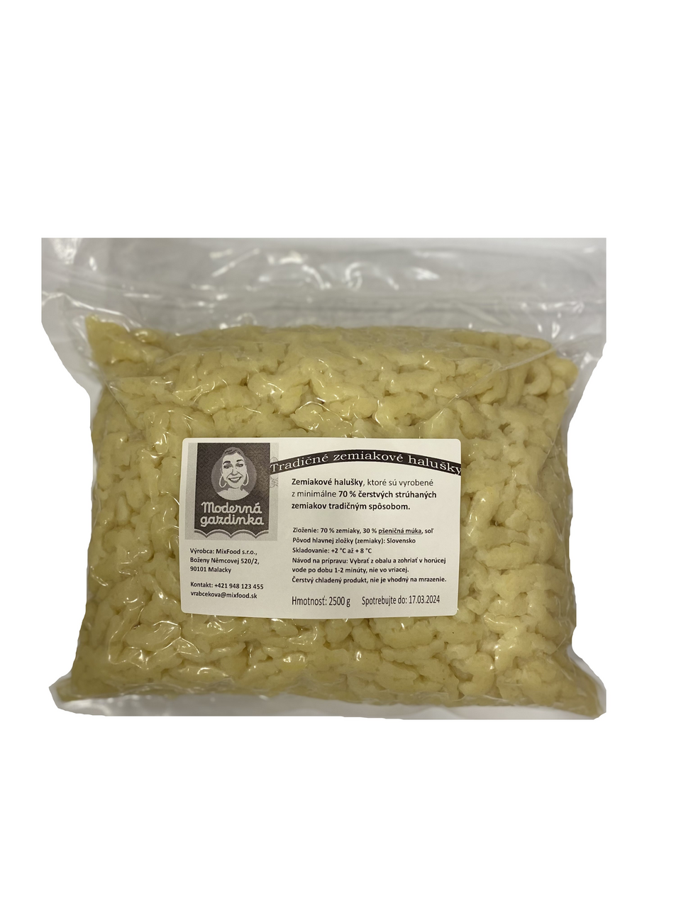 Moderná Gazdinka Zemiakové halušky chlad. 2,5 kg - Noky, špecle ...