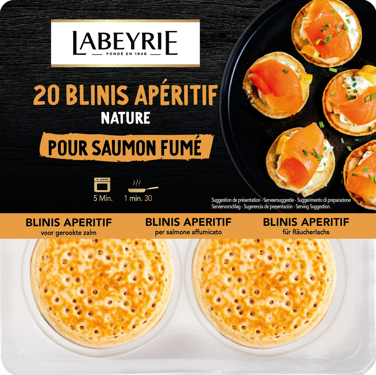 Labeyrie Mini blini 20 ks 168 g - Hotové jedlá ostatné, Hotové jedlá ...